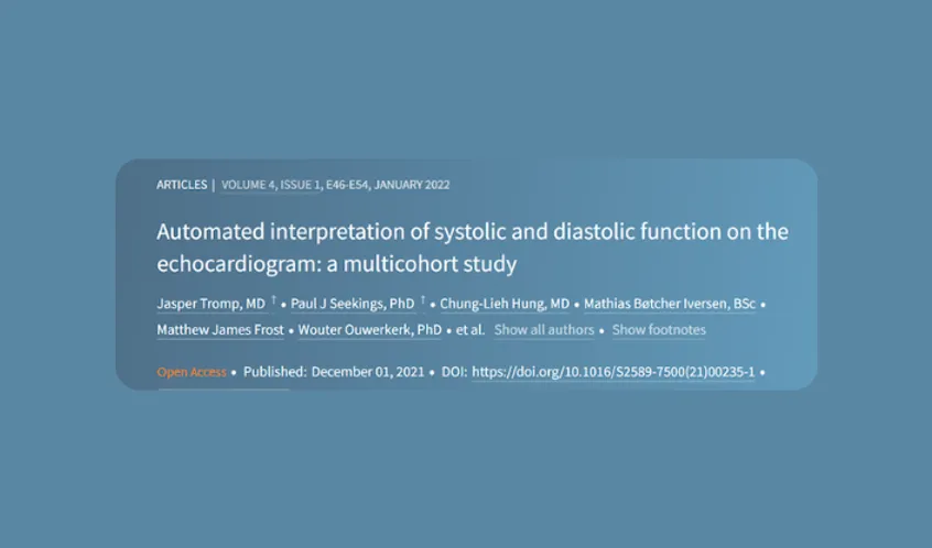 AI for echocardiography – a multicohort study of deep learning in ...