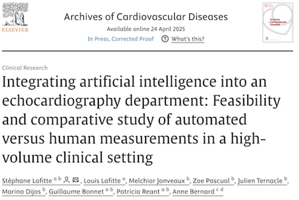 Integrating AI into an Echocardiography Department | Us2.ai