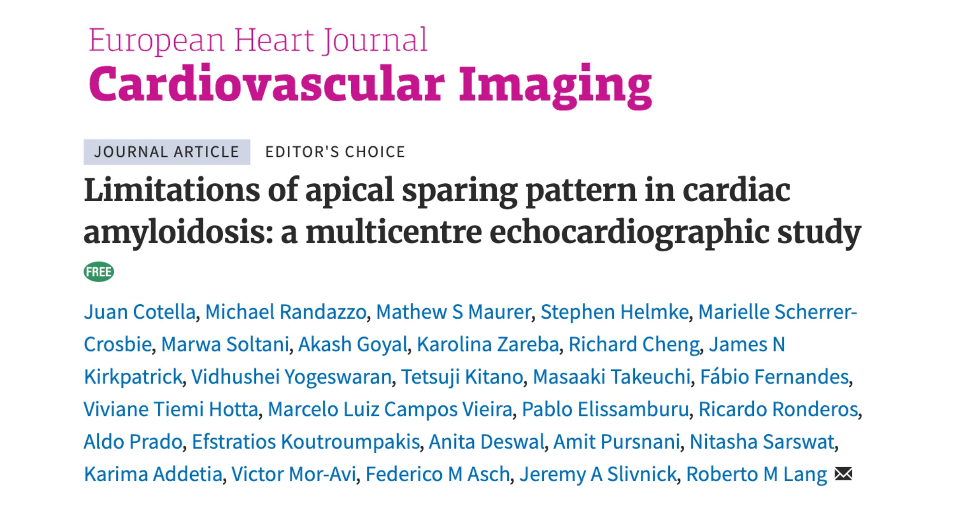 Limitations of apical sparing pattern in cardiac amyloidosis: Insights ...