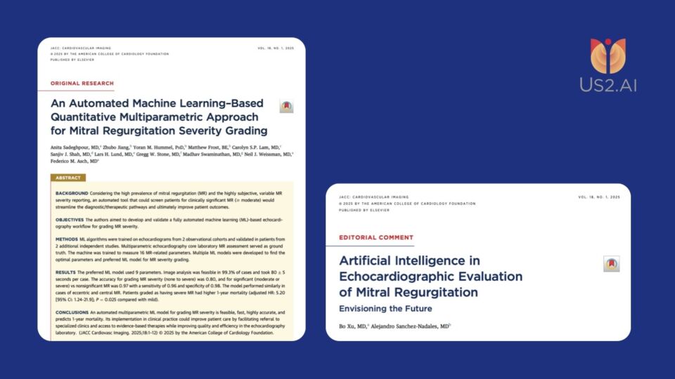 Fully automated AI for mitral regurgitation severity grading - Us2.ai